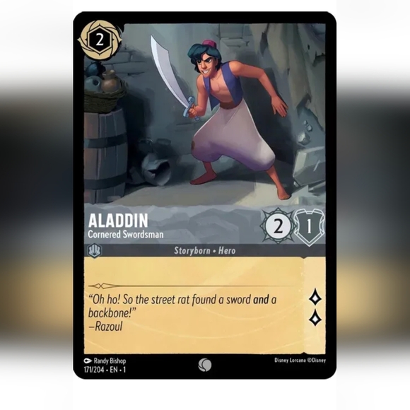 Disney | Toys | Aladdin Disney Lorcana Trading Card Tcg | Poshmark